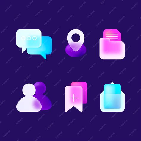 Free Vector Realistic Glassmorphism Elements