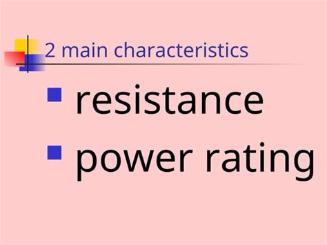 Lesson Resistor Resistor Color Coding Ppt