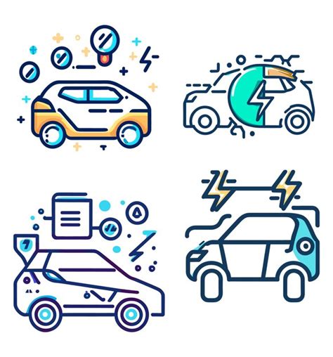 Premium Vector Different Car Types Icons Set In Detailed Flat Style