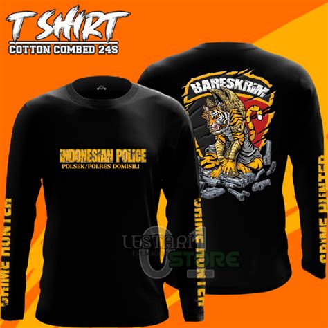 Jual KAOS POLISI BARESKRIM TANGAN PANJANG T SHIRT POLISI BARESKRIM TANGAN PANJANG