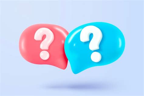 Premium Vector 3d Speech Bubbles Question Mark Icon Sign Or Ask Faq