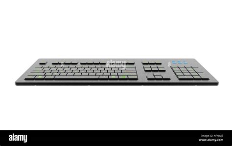 The Normal Keyboard In Front Of The Scence Isolated With White Stock Photo Alamy