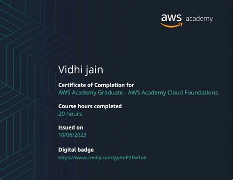 aws cloudcomputing certification vidhi jain