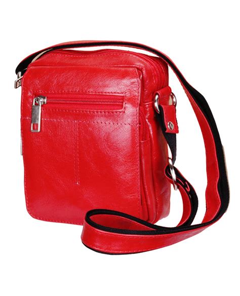 101712 Leather Passport Bag Red Sreeleathers Ltd