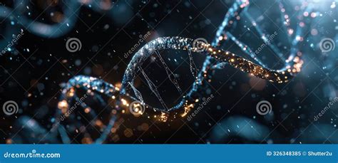 A Double Helix Structure Of Dna Illuminated Against A Dark Background Symbolizing The Blueprint