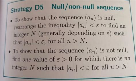 A Use Strategy D5 To Show That The Sequence An Is