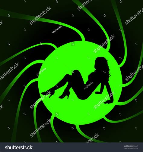 Vector Silhouettes Sexy Woman Circular Frame Stock Vector Royalty Free 224269663 Shutterstock