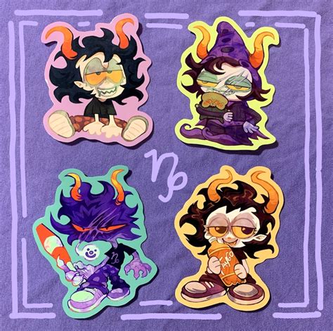 Gamzee Makara Stickers Homestuck Etsy