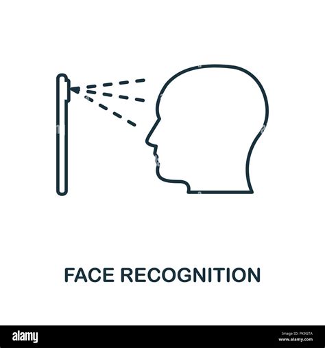 Face Recognition Icon Monochrome Style Design From Visual Device Collection Ui Pixel Perfect