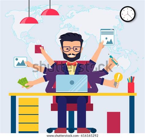 workspace professional working developer programmer system stock vector