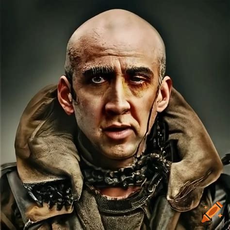 Nicolas Cage In Mad Max Fury Road Outfit On Craiyon