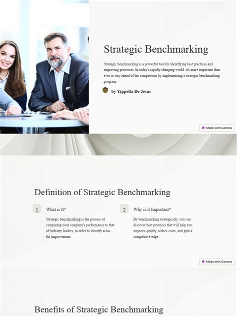 strategic benchmarking pdf benchmarking performance indicator