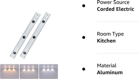 Xpesuvc Luces De Tamaño Largo Para Debajo Del Gabinete Luz Con Sensor