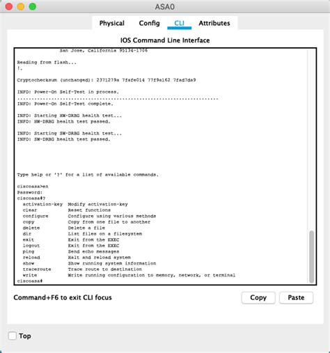 Supported Commands Asa