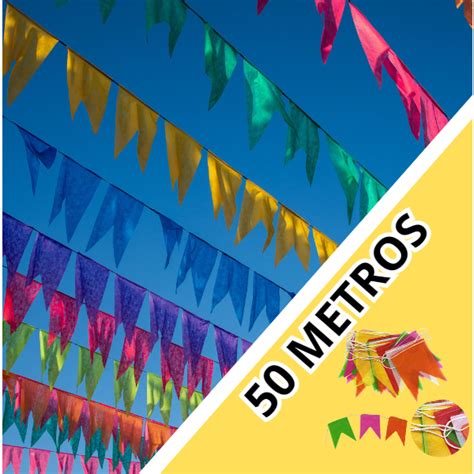 KIT 50 Metros Bandeirinha de Seda Festa Junina São João Escorrega o Preço