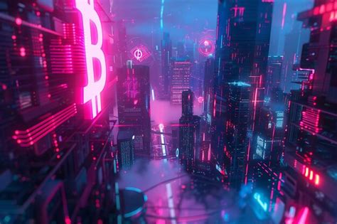 Premium Photo Futuristic Wallpaper With Bitcoin Embedded In A High Tech C Illustration Crypto