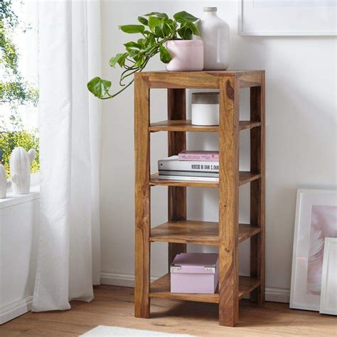 Ganpati Arts Sheesham Wood Tier Book Shelf Rack For Study And Living Room Solid Wood Bookcase