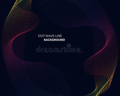 Elegant Abstract Vector Spectrum Rainbow Gradient Wave Dot Line Stock Vector Illustration Of