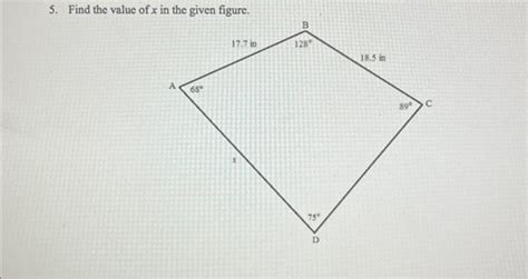 Solved Find The Value Of X In The Given Figure Chegg Com