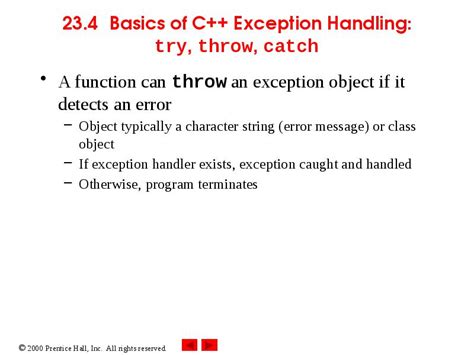 Chapter 23 Exception Handling