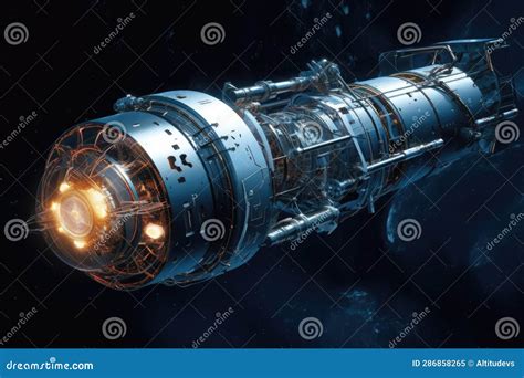Close Up Of A Propulsion System In Space Stock Illustration