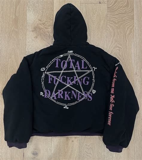 Vetements Tfd Reversible Zip Hoodie Total Fucking Darkness Grailed