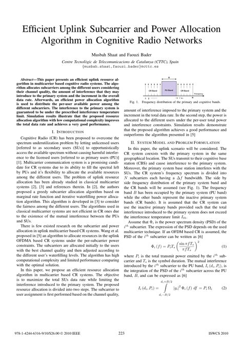 Pdf Efficient Uplink Subcarrier And Power Allocation Algorithm In