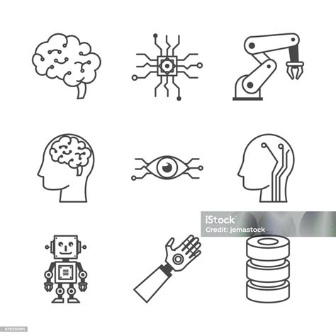 人工智慧技術圖示向量圖形及更多互聯網圖片 互聯網 人 人工智能 Istock
