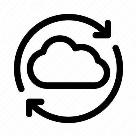 Cloud Computing Circular Arrow Multimedia Option Storage Icon