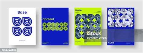 Tata Letak Spanduk Geometris Template Laporan Abstrak Desain Brosur