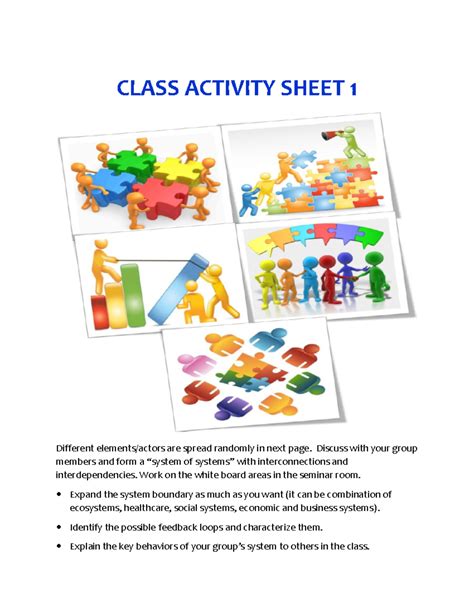 Class Activity Sheet 1 Class Activity Sheet 1 Different Elements