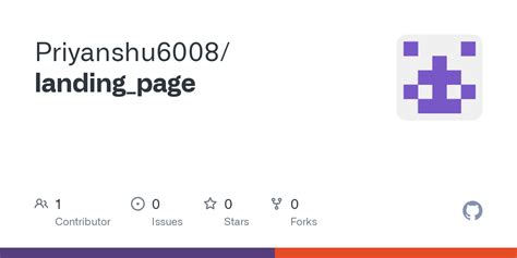 GitHub Priyanshu Landing Page