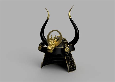 Stl File Customizable Samurai Helmet 🗡️・3d Printable Design To Download