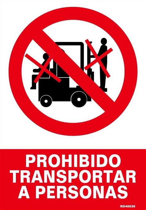 Prohibido Transportar A Personas Prevention World