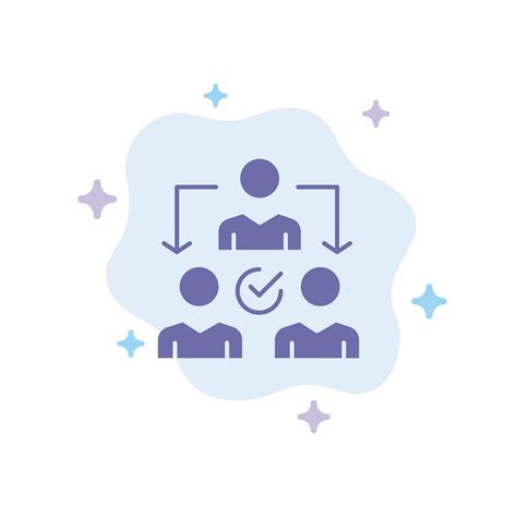 Assignment Delegate Delegating Distribution Blue Icon On Abstract Cloud Background 14645679