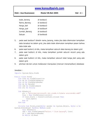 4 Tip Dan Trik Database Dalam Vb Net