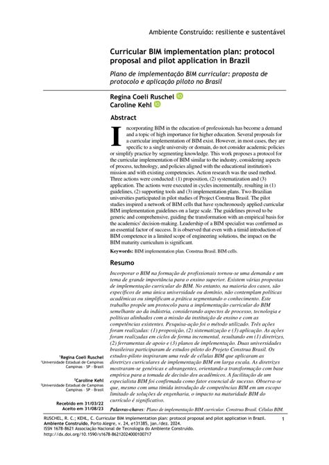 Pdf Curricular Bim Implementation Plan Protocol Proposal And Pilot Application In Brazil Pdf Curricular Bim Implementation Plan Protocol Proposal And Pilot Application In Brazil