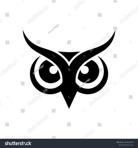 Owl Head Silhouette Vector Logo Stock Vector Royalty Free 2258192039