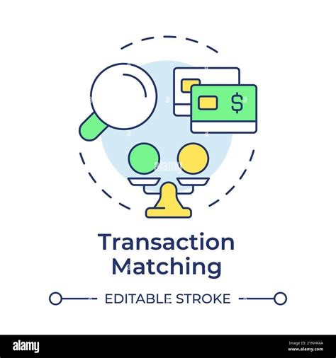 Transaction Matching Multi Color Concept Icon Stock Vector Image And Art Alamy