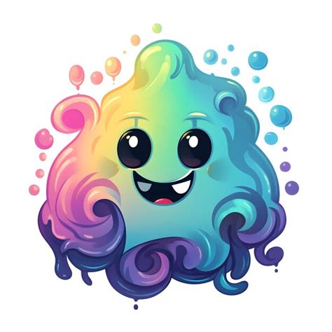 Premium Ai Image Cute Illustration Of Cartoon Colored Ghost