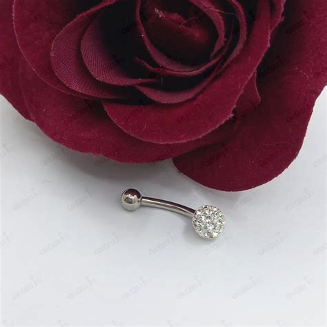 پیرسینگ زنانه ناف نگین دار فروشگاه اینترنتی فرفریکا