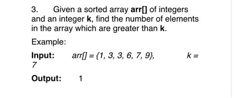 solved 3 given a sorted array arr[] of integers and an