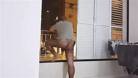 Naked At Home Blinds Open Looking Outside Eager To Get Caught And Getting So Horny