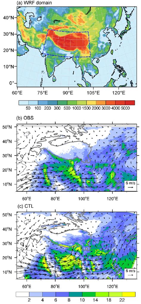 A Selected Domain Of The WRF Model Used For The Sensitivity Download Scientific Diagram