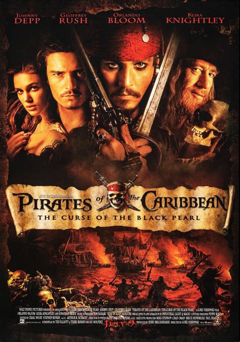 Pirates Of The Caribbean The Curse Of The Black Pearl Movie Poster
