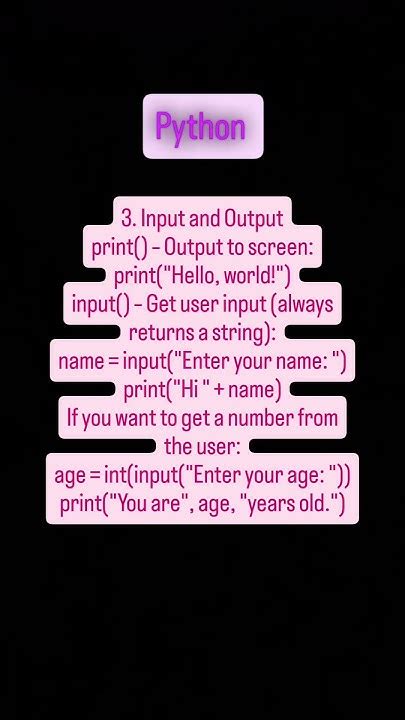 Python Input And Output 🐍 Using Print And Input For Beginners