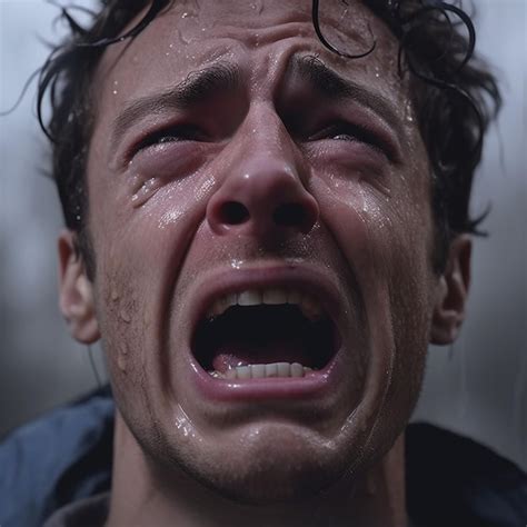 Premium Photo A Sad Man Crying