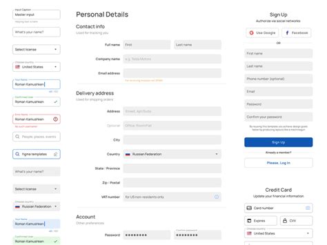 Material X Inputs UI Design Text Fields Components In Figma Ui Design Web Design User