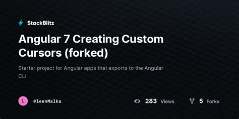 Angular Creating Custom Cursors Forked Stackblitz