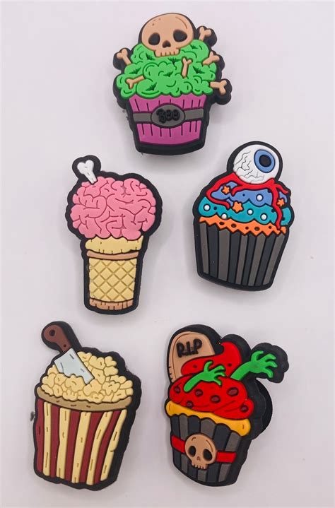 Spooky Halloween Monster Food Jibbitz 5 Pack Etsy